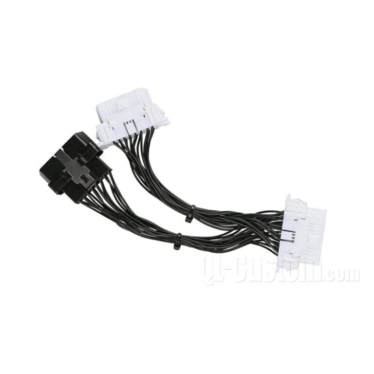 OBD II male with drain wire to female connect with crimping terminal ...